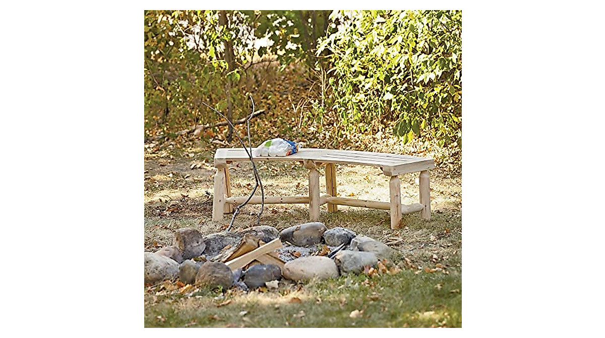 CASTLECREEK Curved Fire Pit Bench for Outdoor Gatherings