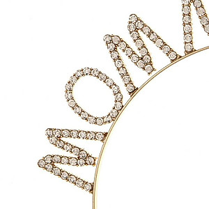 Apone Fatu Baby Shower Decoration Mom To Be Headband Tiara Crown Rose Gold Mommy To Be Baby Shower Favors Gifts Party Decorations (Pink)