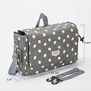 MOMIGO Baby Diaper Caddy Bag - Large Capacity Diaper Caddy Tote Bag Baby Stroller Bag Nursery Storage Bin for Diapers, Wipes & Toys Diaper Bag for Outdoor (Dots)