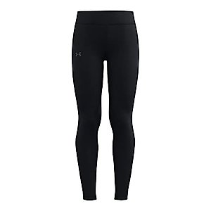 Under Armour girls Motion Leggings , Black (001)/White , Youth Small