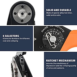iCrimp Deutsch Solid Contacts Crimping Tool AWG 26-12 for Size 12,16,20 applicable to DT,DTP,DTM serie