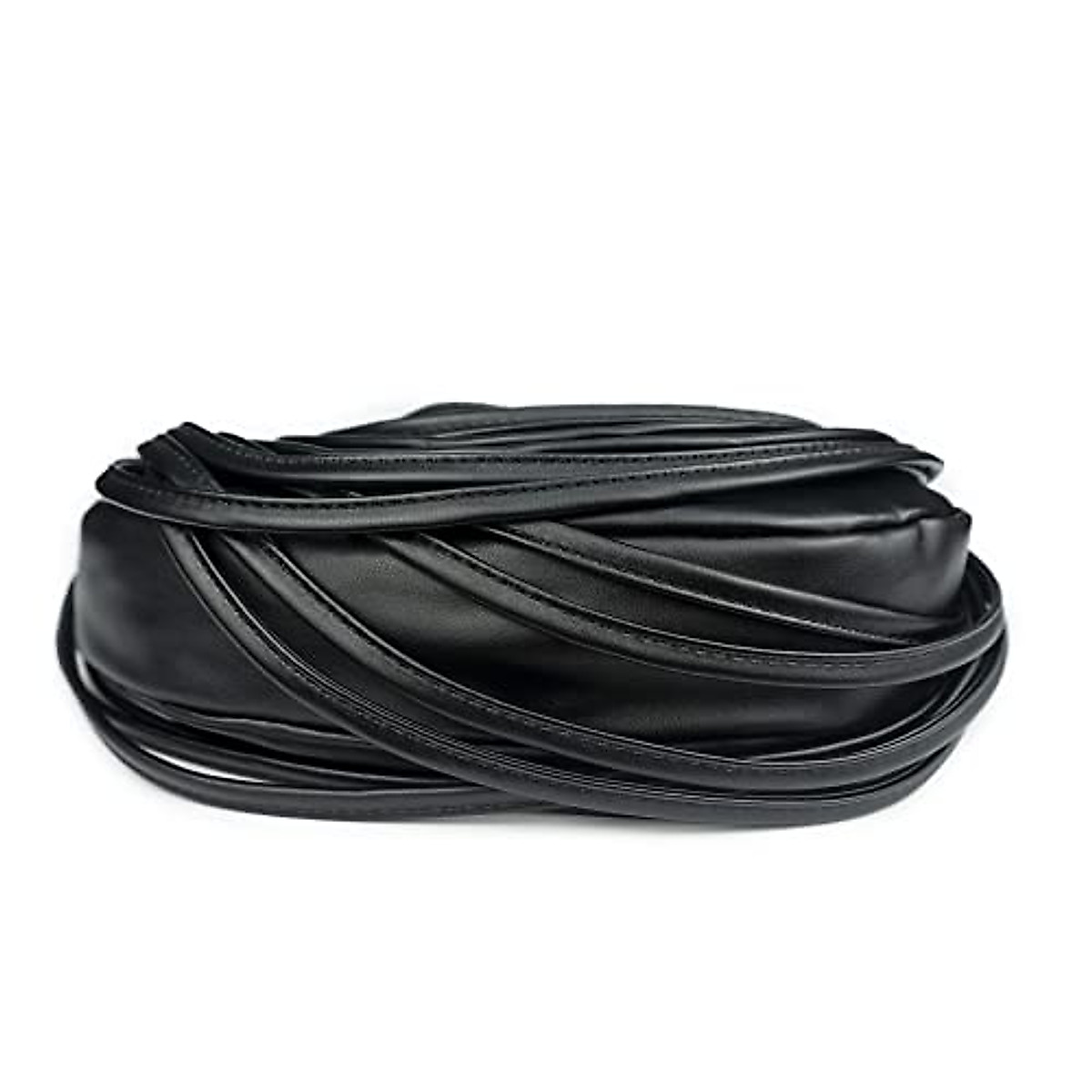 Rejolly Underarm Bag for Women PU Leather Noodles Knoted Ruched Hobo Shoulder Handbag Fashion Purse Black