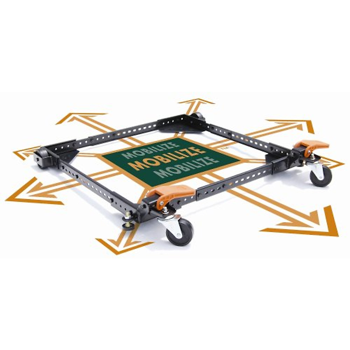 HTC-2000 Adjustable Mobile Base For Power Tools, Large Machinery, 500-pound Weight Capacity, Black, 1