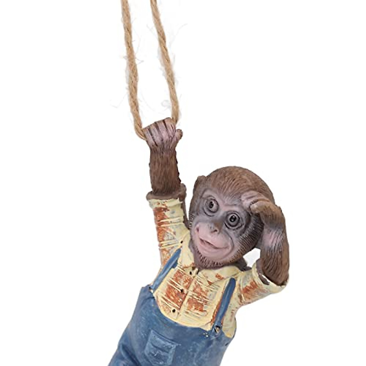 Deosdum Hanging Garden Monkey Statues Cute Simulation,Resin Monkey Garden Ornament for Outdoor Garden Lawn Patio