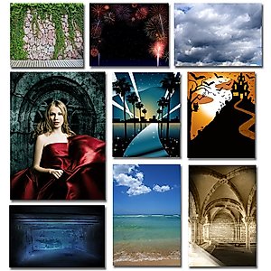 EZbackgrounds' Complete All-in-One Digital Backgrounds Package on USB Flash Drive Memory Stick for Professional Photographers and Hobbyists