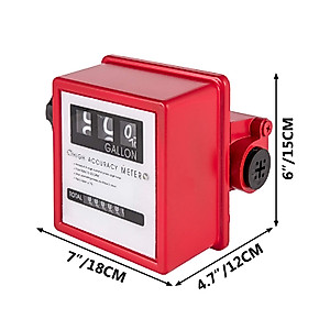 VEVOR Mechanical Fuel Meter 20 GPM Fuel Flow Meter 3-Digital Batch Display Fuel Transfer Meter 1 Inch Diesel Fuel Flow Meter All Fuel Transfer Pumps Gasoline Flow Meter