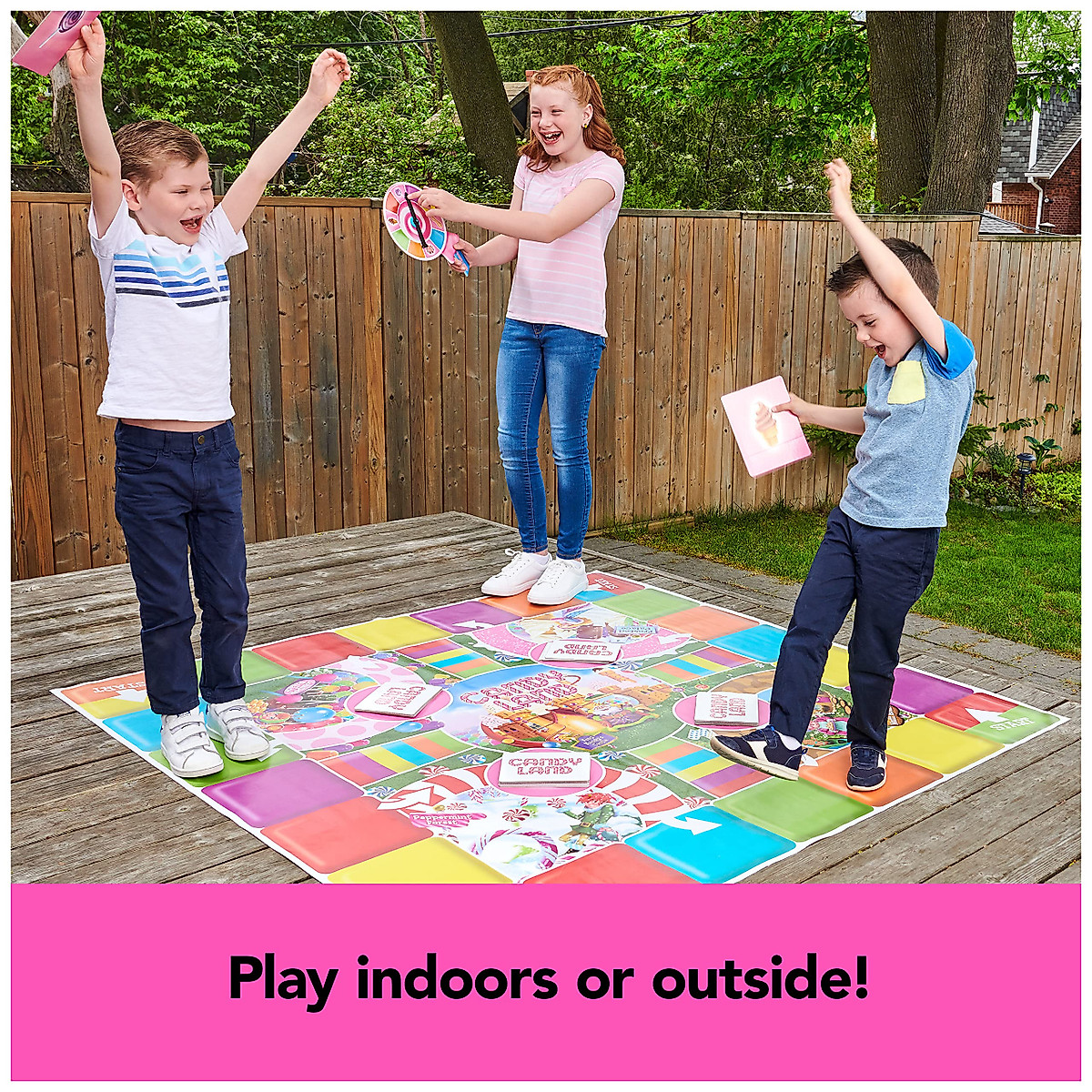 Giant Candy Land Game for Kids Party Board Game Indoor/Outdoor with Oversized Gameboard Summer Toy for Preschoolers, Kids, & Families Ages 4 and up