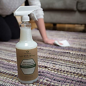 TriNova Natural Pet Stain and Odor Remover Eliminator - Advanced Enzyme Cleaner Spray - Remove Old & New Pet Stains & Smells for Dogs & Cats - All-Surface Safe - 32 OZ