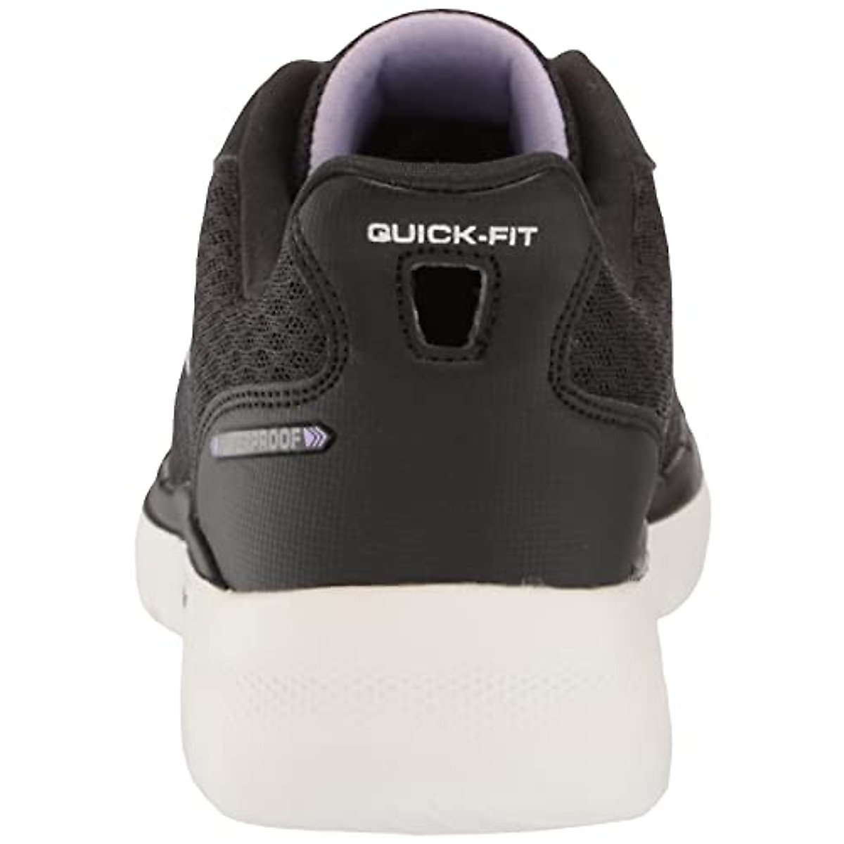 Skechers Women's GO Walk 6-Venecia Sneaker, Black/Lavender, 8