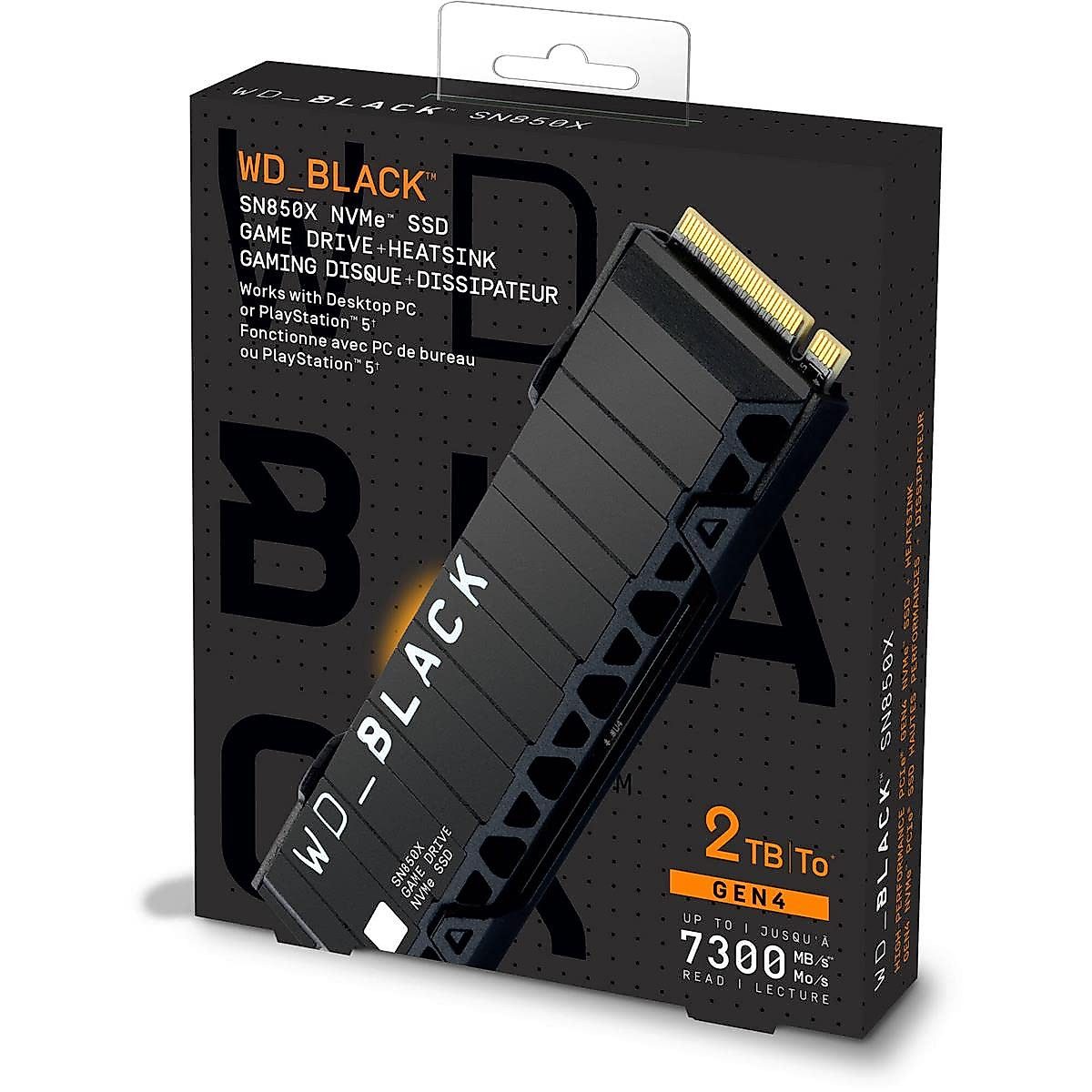 WD_Black SN850X 2TB NVMe PCIe 4.0 x4 M.2 Internal Gaming SSD with Heatsink
