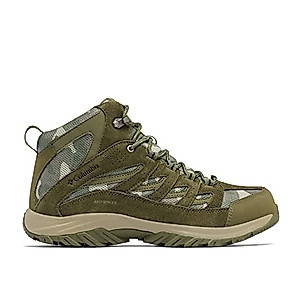 Columbia Men's Crestwood Mid Waterproof Hiking Boot Shoe, Nori/Black, 7 Wide
