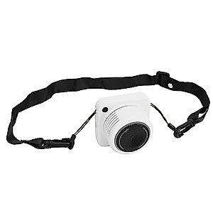 GLOGLOW Hanging Pendant Fan, Vintage Camera Shaped Lightweight Adjustable Pendant Fan with Small Cord, for Indoor Works (White)