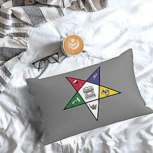 REFYLD OES Eastern Star Throw Pillow Case 14x20 16x24 20x30 Inch Pillow Covers for Bed Sofa Car Office Pillow Case