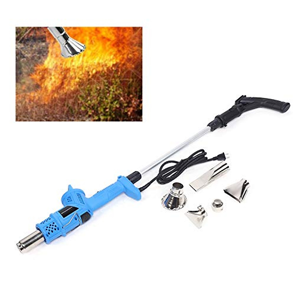 2000W Electric Weed Burner Thermal Weeder Garden Hot Air Weed Killer Grass Flame for Garden,Patio, Driveway