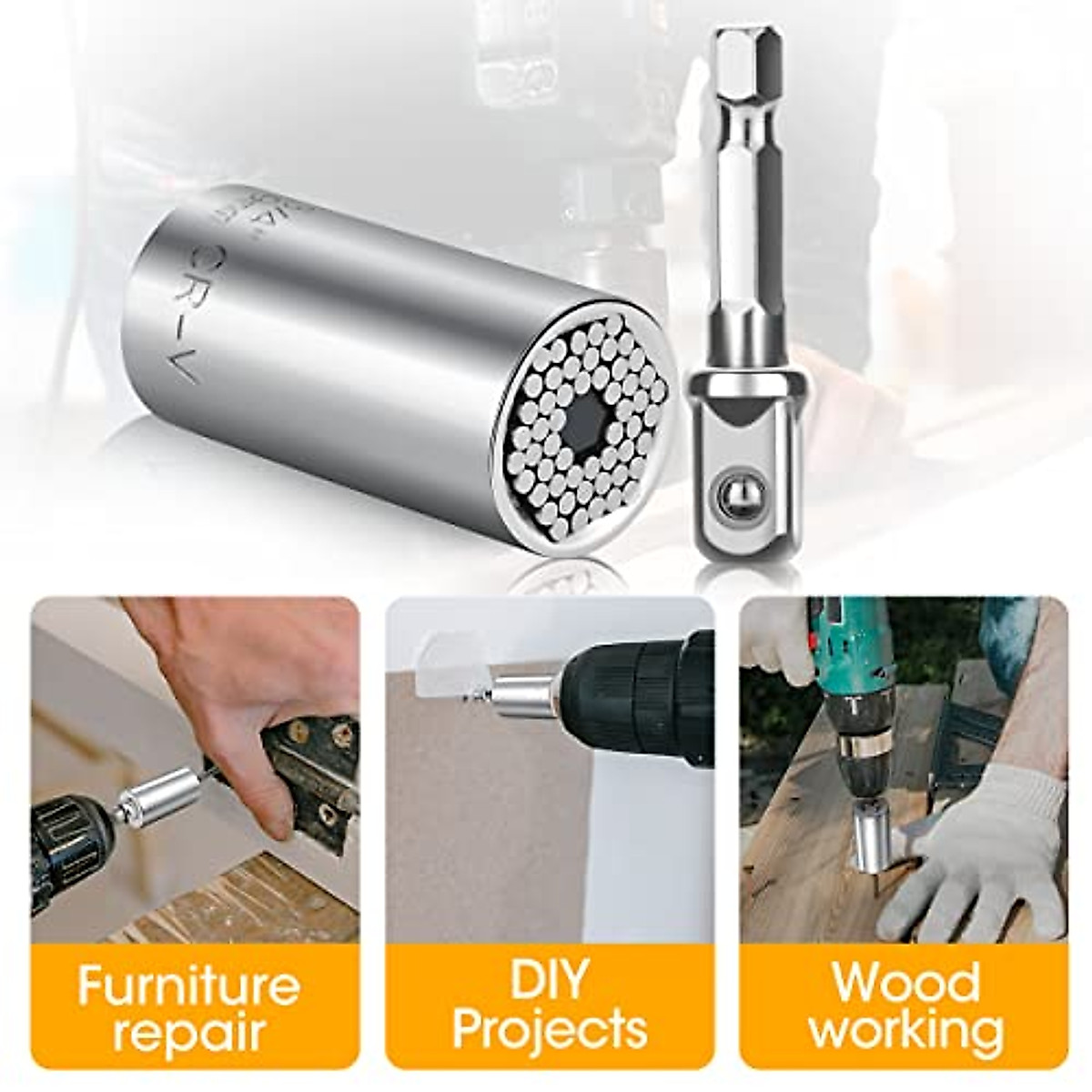 AUIIKIY Gifts for Dad Boyfriend Grandpa Husband Men Him, Multitool Universal Socket, Cool Gadgets for Men, Fathers Gifts Day Birthday Christmas Gifts from Wife Son Daughter, 2022 Stocking Stuffers