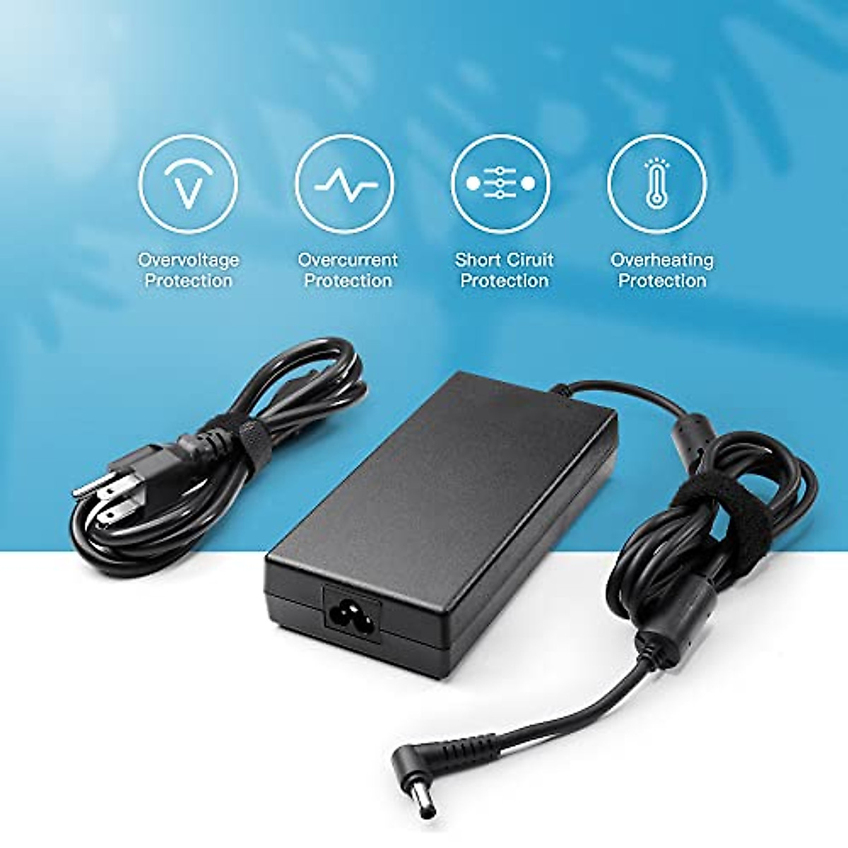 AC Adapter for MSI Gaming Laptop Charger 180W 150W 120W, MSI GF63 GF75 Thin Power Cord