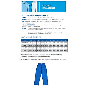 Landau Essentials Relaxed Fit 2-Pocket Elastic Scrub Pants for Women 8327