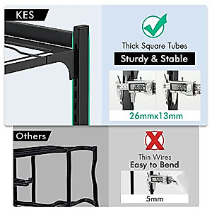 KES Pots and Pans Organizer Adjustable Pot Rack Metal Pan Holder, Heavy Duty Cookware Organizer Pot Rack Organizer Pot Storage Matte Black, KUR510-BK