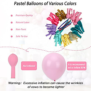 RUBFAC 145pcs Pastel Donut Balloon Garland Arch Kit, Donut Ice Cream Foil Balloons with Banner and Sprinkle Confetti Balloons, Grow Up Baby Shower Sweet One Birthday Party Decoration for Girls