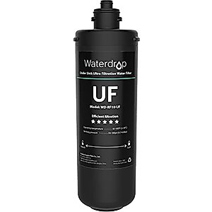Waterdrop RF10-UF 0.01 Micron Replacement Filter Cartridge For 10UA/10UA-UF/10UB/10UB-UF Under Sink Water Filter, Reduces Lead, Chlorine, Bad Taste & Odor, 8K Gallons High Capacity