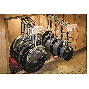 Dual-ing Glideware Cookware Organizer with 14 Hooks by Glideware, LLC
