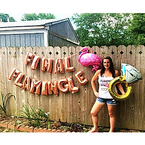 JeVenis Rose Gold Final Flamingle Balloons Flamingo Bach Balloons Flamingo Bachelorette Party Decor Flamingo Bach Balloon Banner Flamingle Bach Decorations
