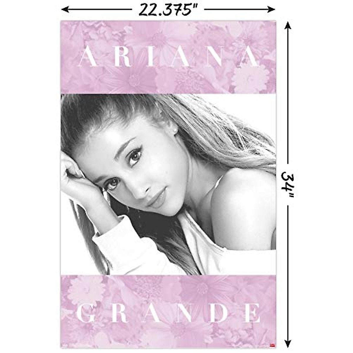 Trends International Ariana Grande - Floral Wall Poster, 22.375" x 34", Unframed Version