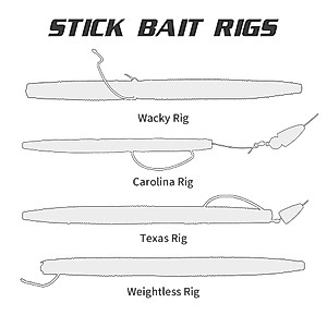 Bombrooster Rubber Worms Senkos 4" 5" Salt Impreatation Soft Plastic Lures Kit Bass Fishing