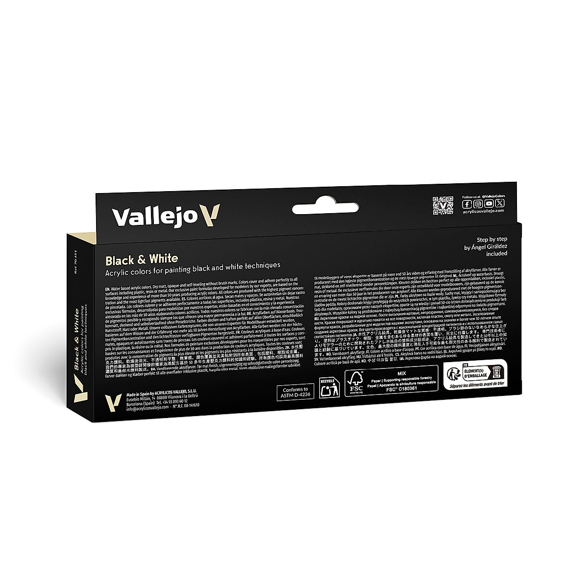 Vallejo Black and White Color Set