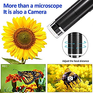 Wireless Digital Microscope, SKYBASIC 50X-1000X Magnification WiFi USB HD Portable Handheld Pocket Microscopes Camera with 8 Adjustable LED Compatible with iPhone iPad Android Windows Mac Computer