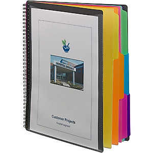 Smead 12 Pocket Poly Project Organizer, Letter Size, 1/3-Cut Tab, Gray with Bright Colors (89207) (Pack of 1)