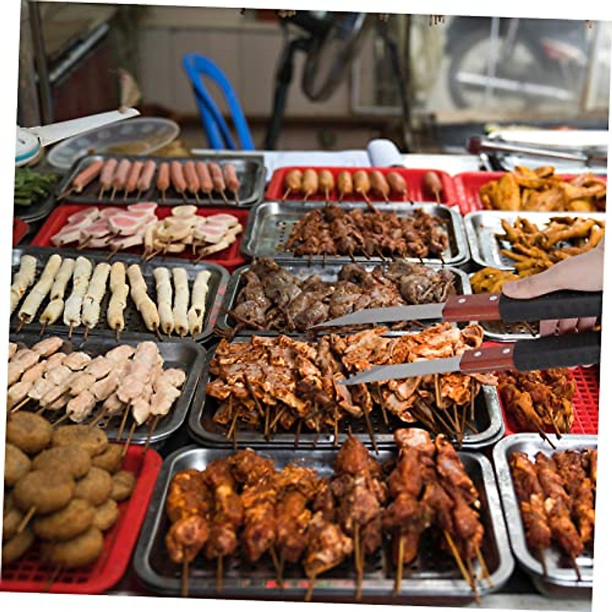 MUSISALY barbecue tongs Korean BBQ Essential salad tongs bbq tongs cooking tongs buffet tongs bbq spatula tongs kitchen food tong outdoor buffet Cooking Meat Clip steak tongs Wood household