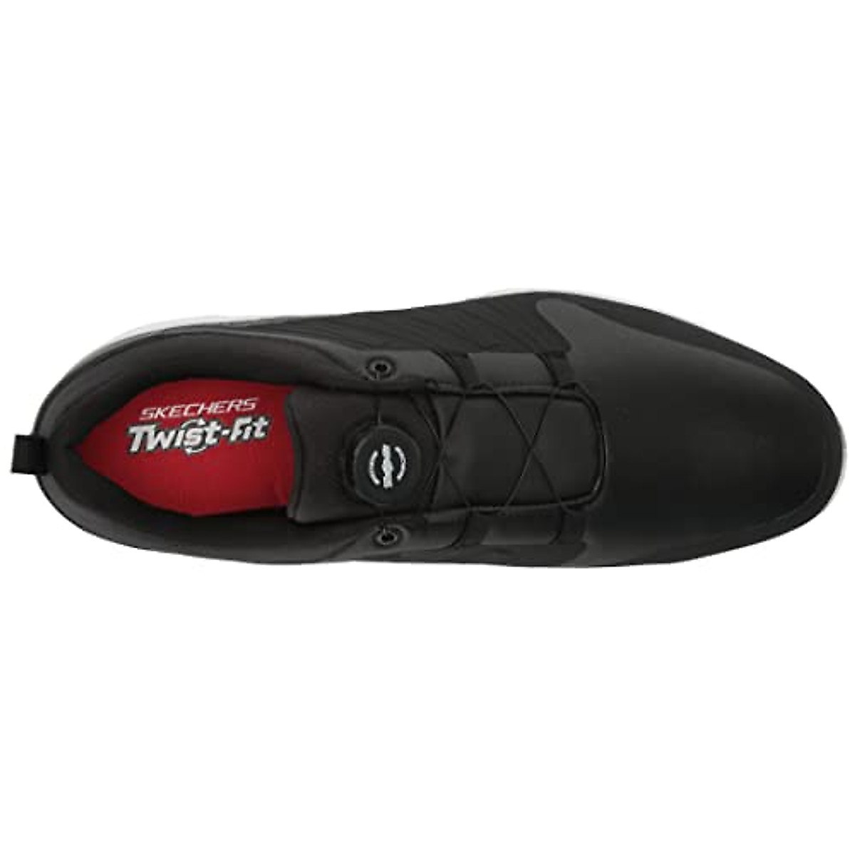 Skechers Men's Torque Twist Waterproof Golf Shoe, Black, 9 Wide