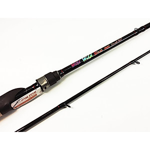 Carrot Stix Collapsible 2 Piece Spinning - Wild Wild Black Fishing Rod Microwave Guides (7' 0" Medium Light)