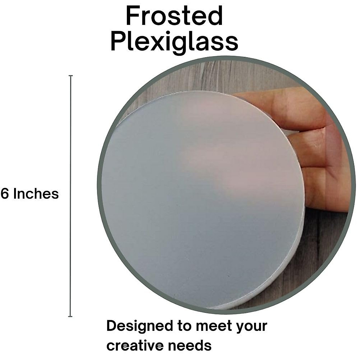 Frosted Acrylic Cake Circle, Blank Disc for D.I.Y - 6 Inch Diameter Acrylic Round Disc, Perfect for Cake Decorating Vinyl Craft Project - 6 Inch Multipurpose Plexiglass (3 Units)