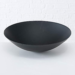 WHW Whole House Worlds 2 Piece Americana Fire Pit Set, Wide Bowl, Raised Tripod Stand, Vintage Style Smithy Black, Smooth Finish, Iron, 18.5 Diameter x 9 H Inches (47.0 D x 23.0 H cm)