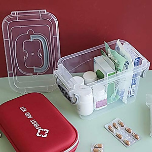 Vababa 1.5 L Mini Clear Plastic Storage Box, 6-Pack