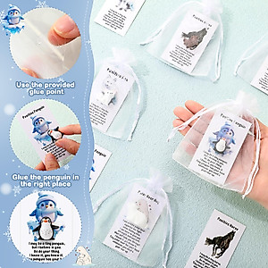 Suzile 50 Set Employee Appreciation Gifts Bulk Winter Polar Animal Figures Thank You Holiday Gift Pun Inspirational Cards for Coworker Funny Resin Penguin Polar Bear Fox Alpaca Pony Office Favor