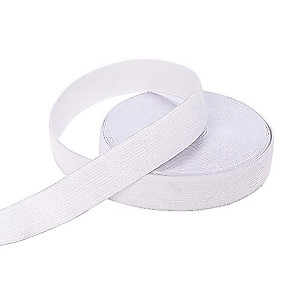 Elastic Bands for Sewing White 1 Inch 12 Yard High Elasticity Knit Spool Sewing Band for Waistbands Pants Clothes and Crafts DIY, Airisoer