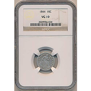 1844 P Seated Liberty Dime Dime VG10 NGC