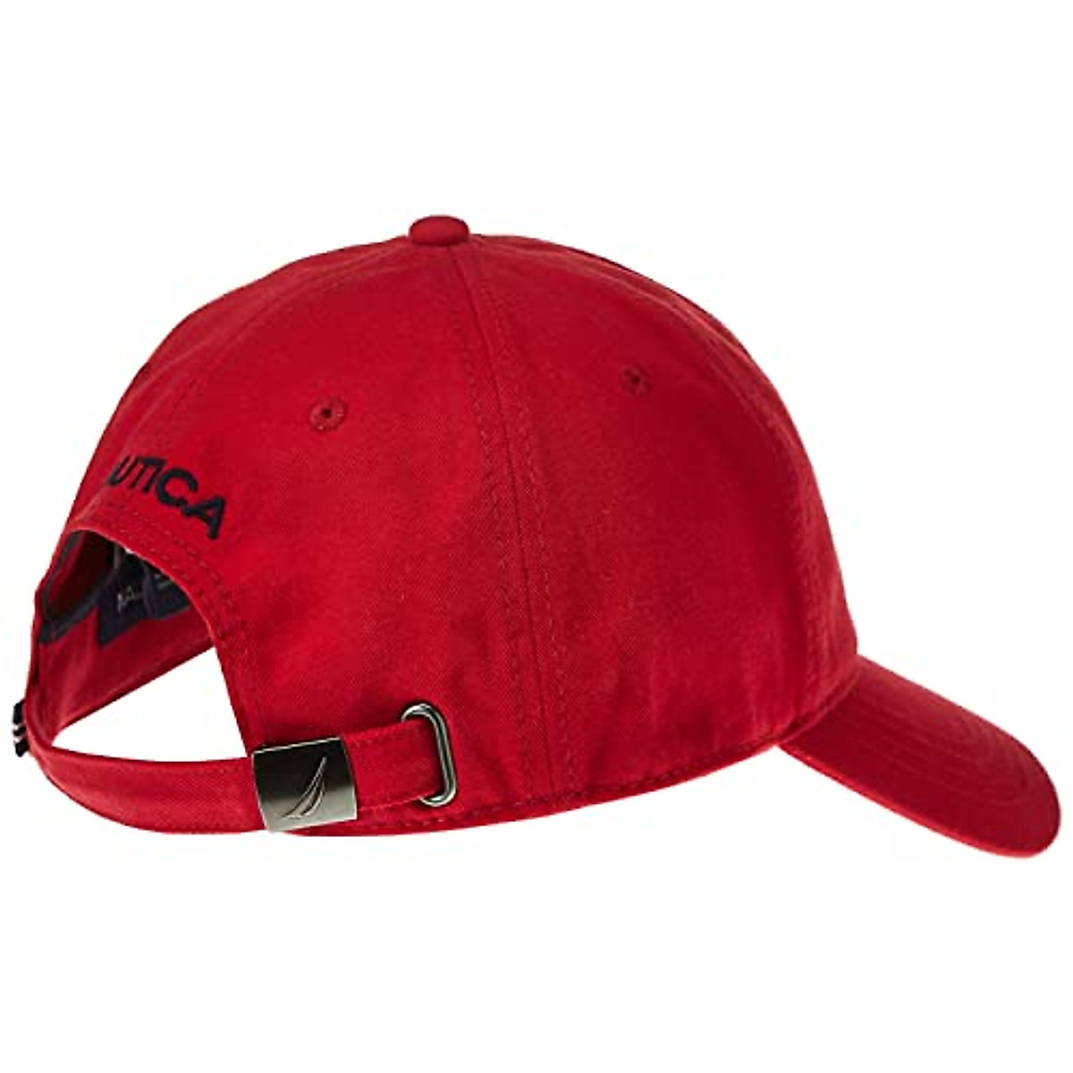 Nautica Men's Twill 6-Panel Cap,Deck Red,One Size