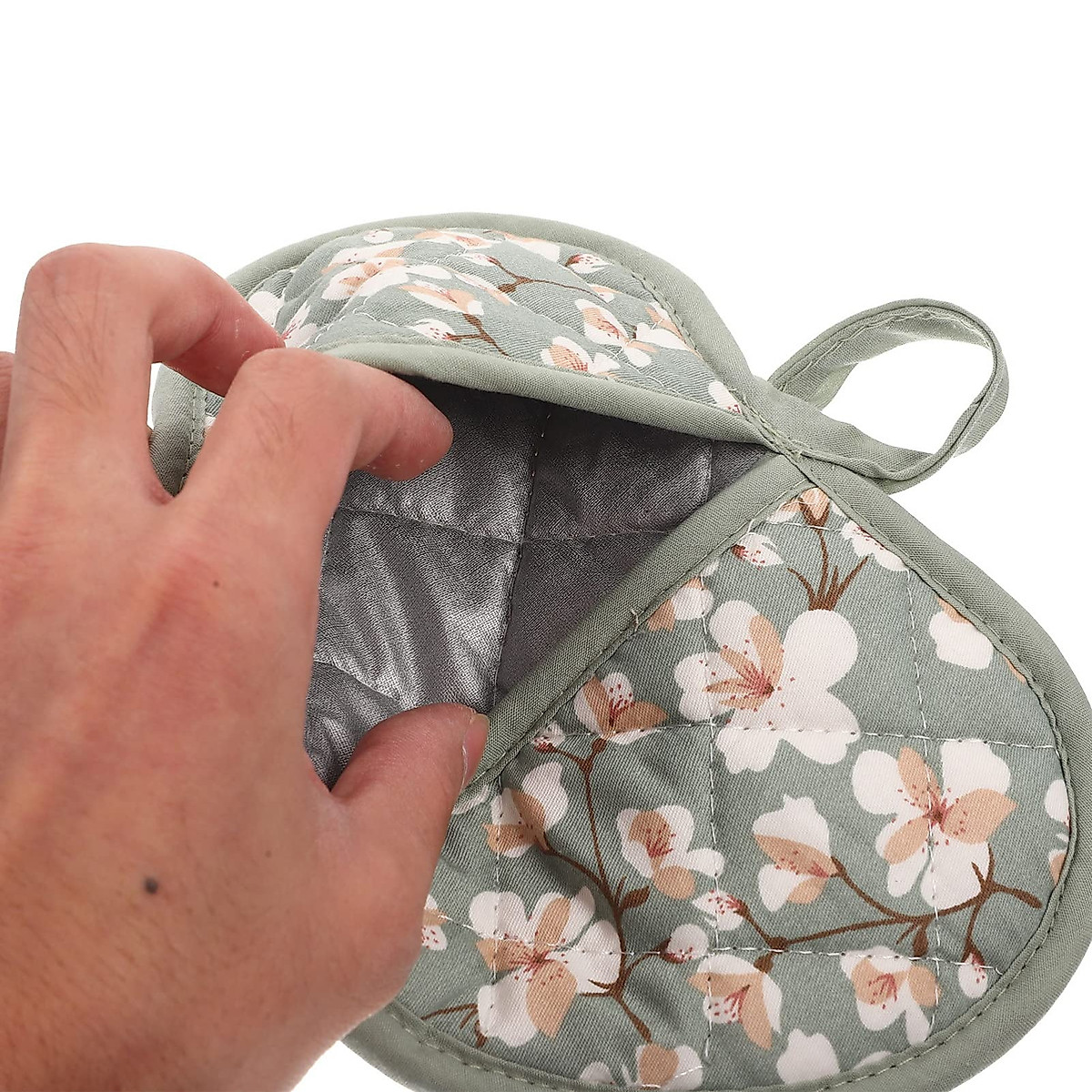 Hemoton Cotton Oven Gloves 4 Pcs Baking Gloves Coffee Mug Coaster Pinch Mitts Hot Pads Pot Holder Gloves Oven Mitts Jar Opener Coaster Potholder Oven Mitt at Home Cotton Grill