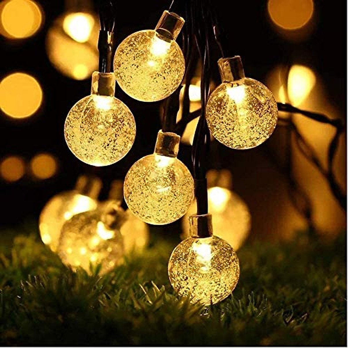 ZBM--ZBM Globe String Lights, Crystal Balls Waterproof Fairy Lights, Outdoor Starry Lights Solar Powered String Lights, Decorative Lighting for Home, Garden, Party, Festival Luces de hadas