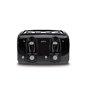 Sunbeam Wide Slot 4-Slice Toaster, Black (003911-100-000)