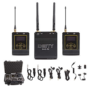 Deity Connect 2.4G Wireless Lavalier Microphone, Dual-Channel Receiver & Two Transmitters, OLED Daylight Display Screen, 24bit/48Khz Uncompressed Audio