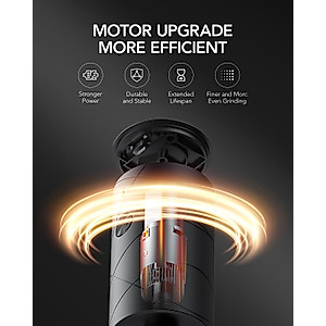 FORLIM Electric Salt and Pepper Grinder Set, USB Rechargeable, Automatic Salt Pepper Mill Grinder with Dust Cover, One-Button Control, Adjustable Coarseness, Warm LED Light (2 Packs, Black&White)