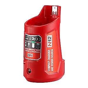 DONGPUCUN M12 Power Source Replacement for Milwaukee 12V Battery with with 2.1A Wall Plug, USB Port & DC 12V Outlet Portable Heated Jacket Battery Adapter for Milwaukee