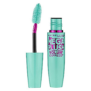 Maybelline New York Volume Express Mega Plush Washable Mascara, Blackest Black, 0.3 Fluid Ounce, (K1147800)