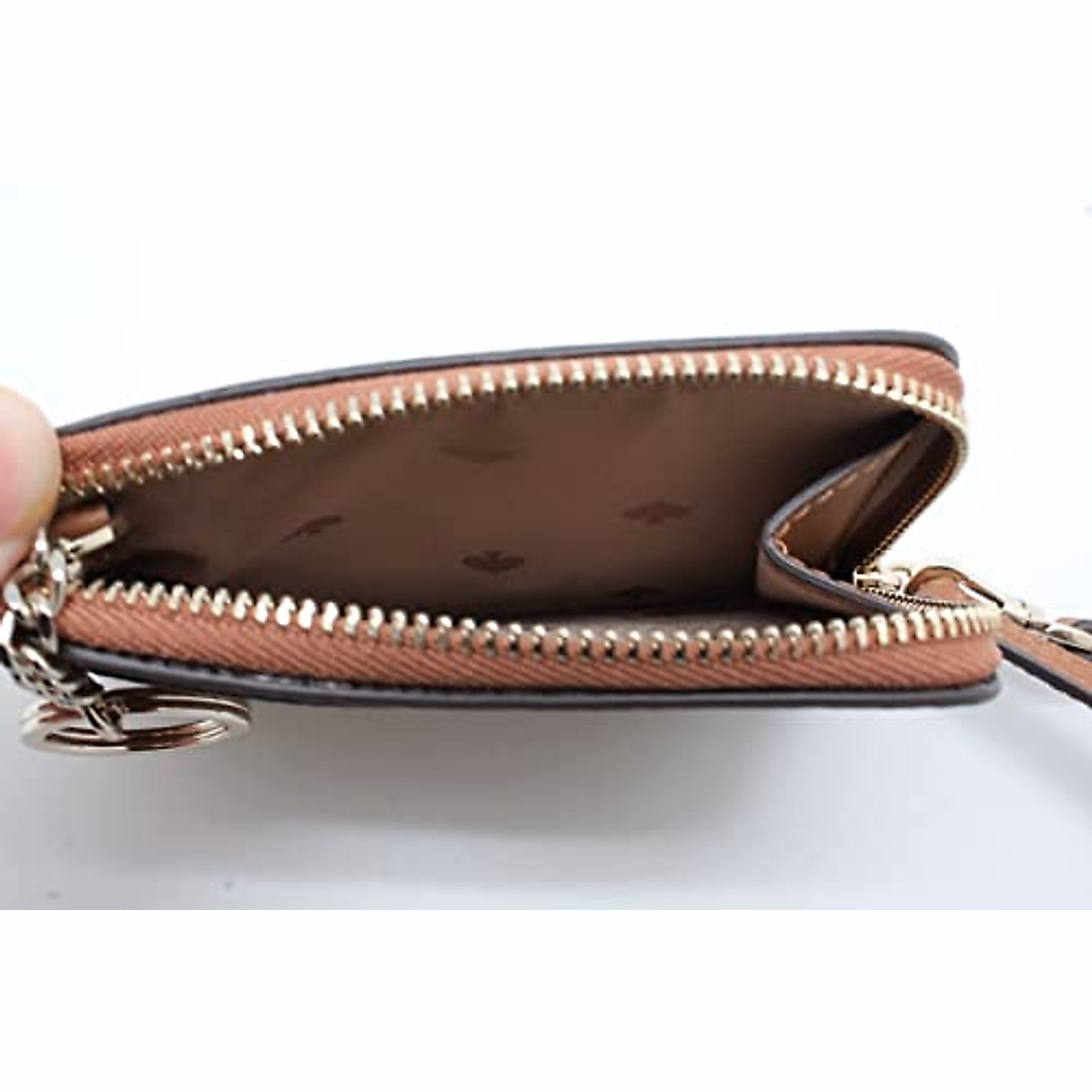 Kate Spade New York Leila Leather Card Holder Wristlet Warm Ginger