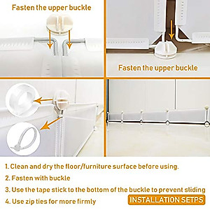 QIYIHOME Toy Blocker, Extra Tall Size Gap Bumper for Under Bed, Stop Pets Toys Going Under Bed or Sofa Couch, Easy to Install, 11.8" Height 83" Length